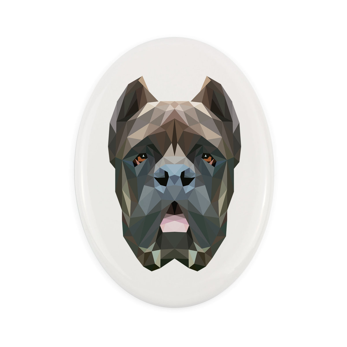 Cane Corso Italiano -płytka ze zdjęciem i napisem geometryczna marki ...