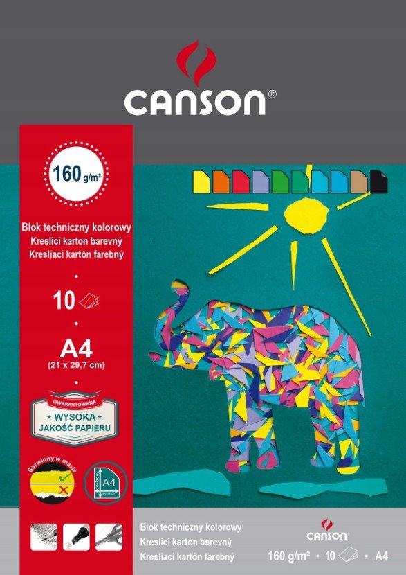 Canson, blok techniczny, format A4, 10 kolorów - Canson | Sklep EMPIK.COM