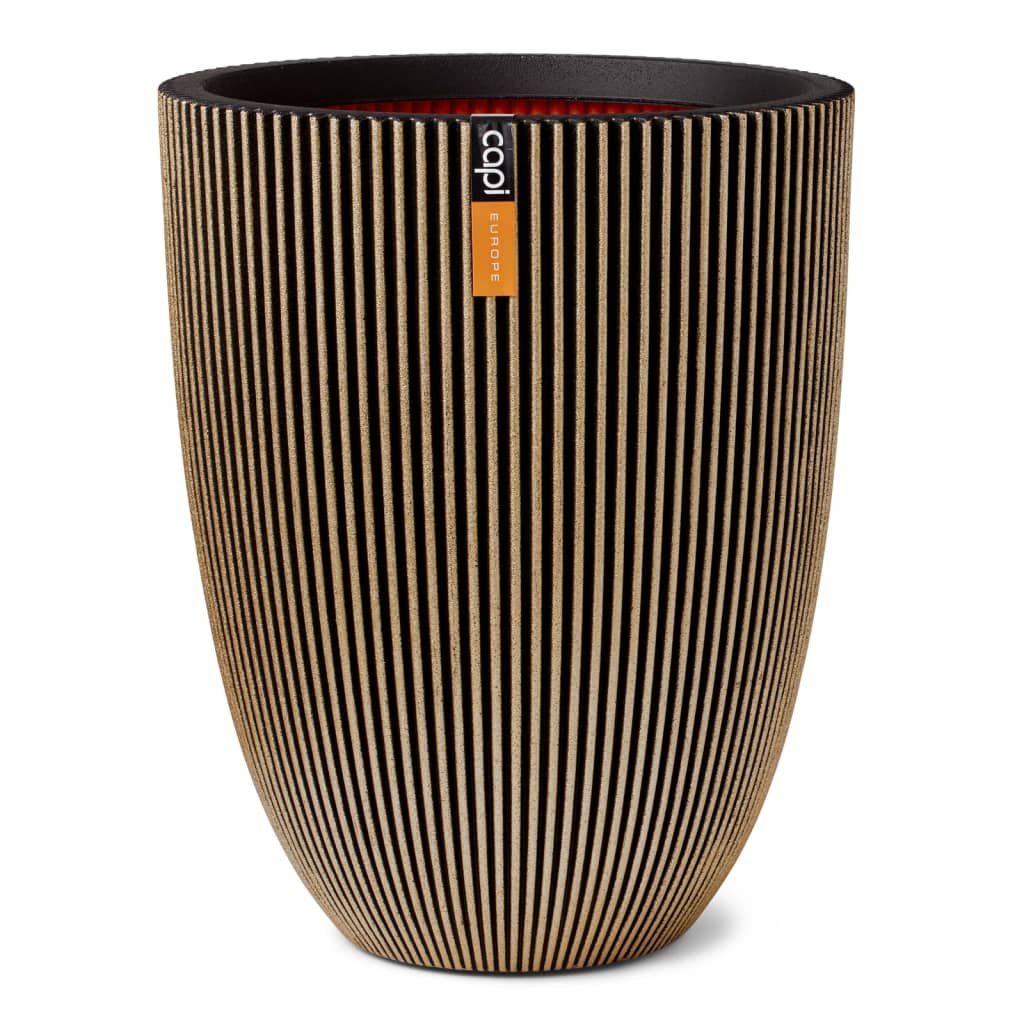 Capi Elegancka donica Groove, 46x58 cm, czarno-złota - Capi | Sklep ...