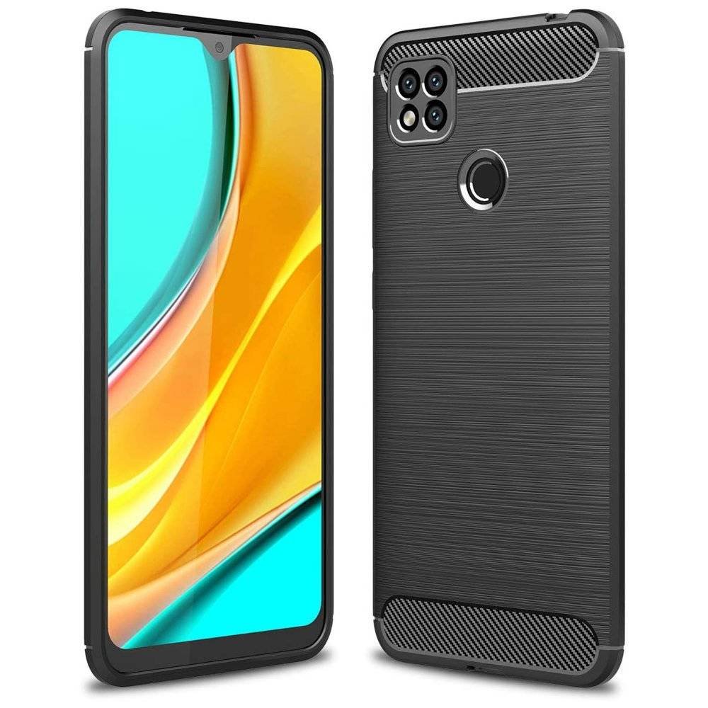 Carbon Case elastyczne etui pokrowiec Xiaomi Redmi 9C czarny - Hurtel ...