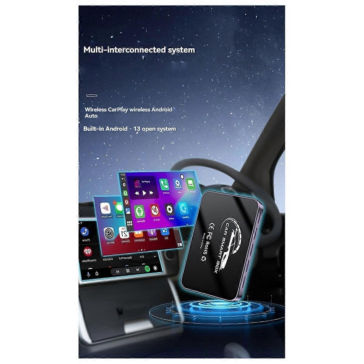 CarPlay AI Box 2G+16G Car Smart Box Android 13 Bezprzewodowy adapter ...