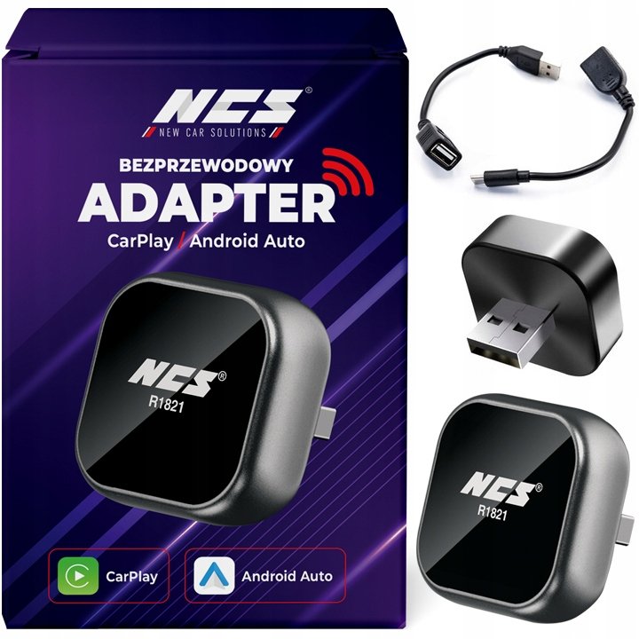 CarPlay Android Auto adapter Plug&Play bezprzewodowy moduł USB iOS ...
