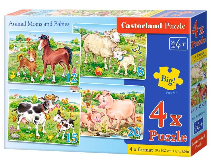 Castorland, puzzle, Animal Moms and Babies, 8/12/15/20 el. - Castorland ...