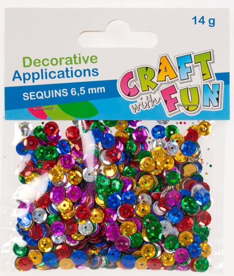 Cekiny Metaliczne Okrągłe 6,5 Mm Kolorowe Craft With Fun 327088 - Craft ...