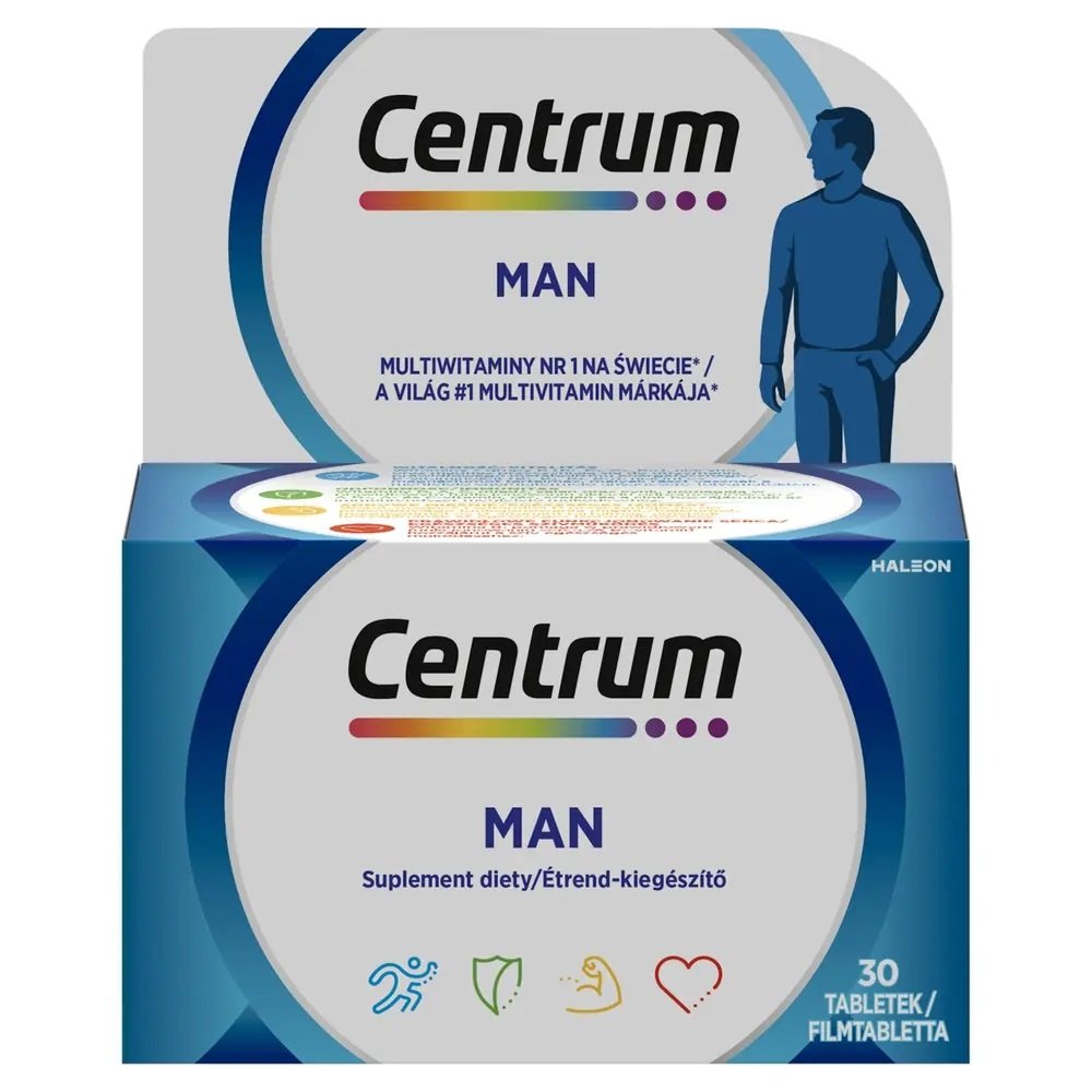 Centrum Man Zestaw Witamin I Minerałów Dla Mężczyzn 30 Tabletek | Sklep ...