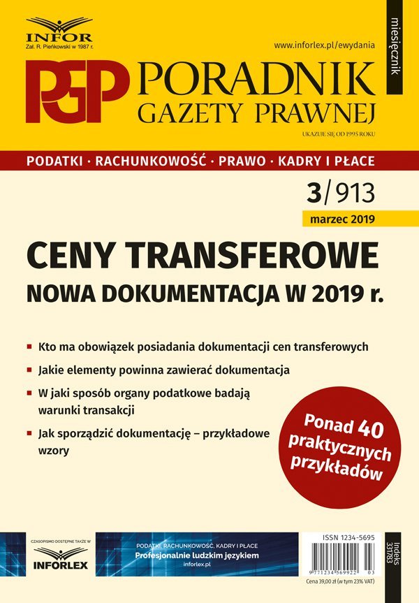 Ceny transferowe - dokumentacja w 2019 r. - ebook PDF - Makowski Mariusz | Ebook Sklep EMPIK.COM