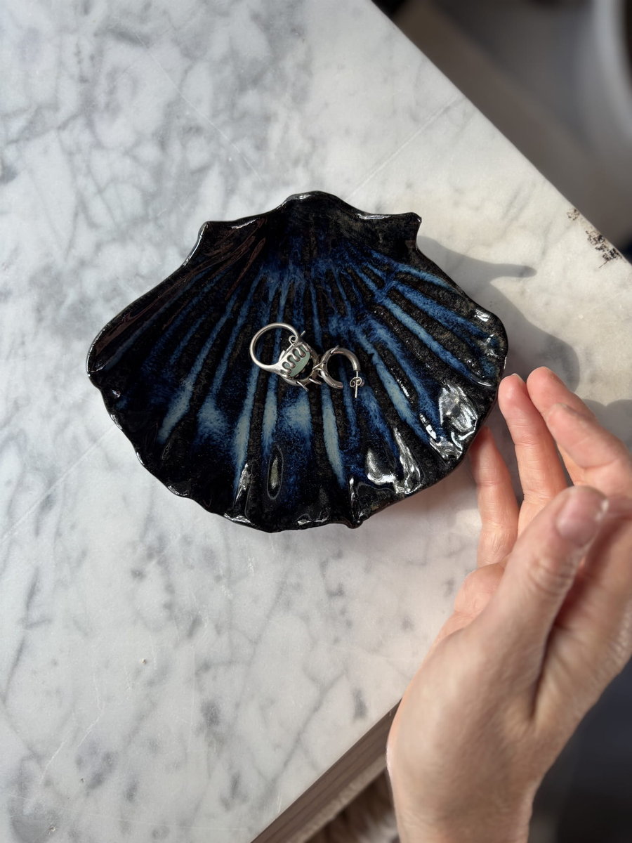 Ceramiczna Muszelka z Perłą na Biżuterię Midnight Ocean - Inna marka ...