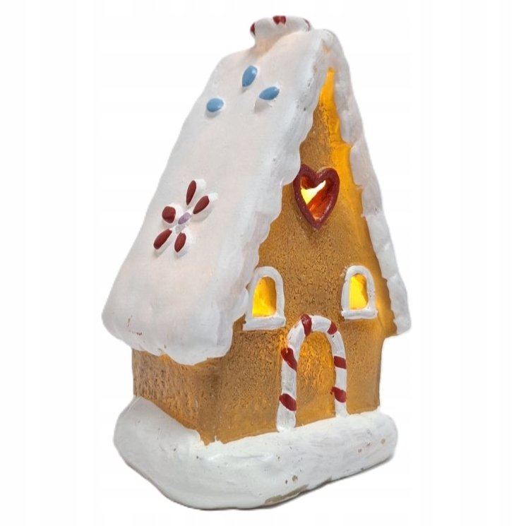 Ceramiczny świąteczny domek z piernika lampion LED 15 cm - Inna marka | Sklep EMPIK.COM