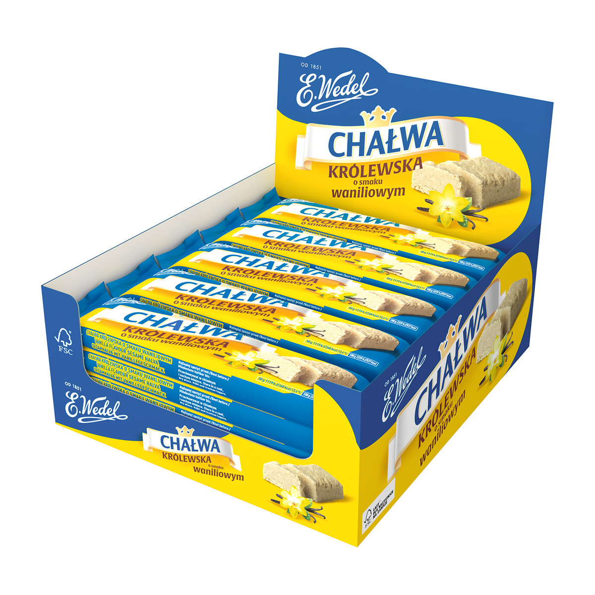 Chałwa Królewska waniliowa 1 kg (20 szt. x 50 g) E.Wedel - E. Wedel ...