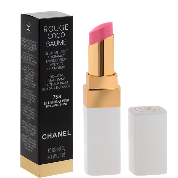 Chanel Rouge Coco Baume Lipstick Shine Blushing Pink 758 3g | Sklep ...