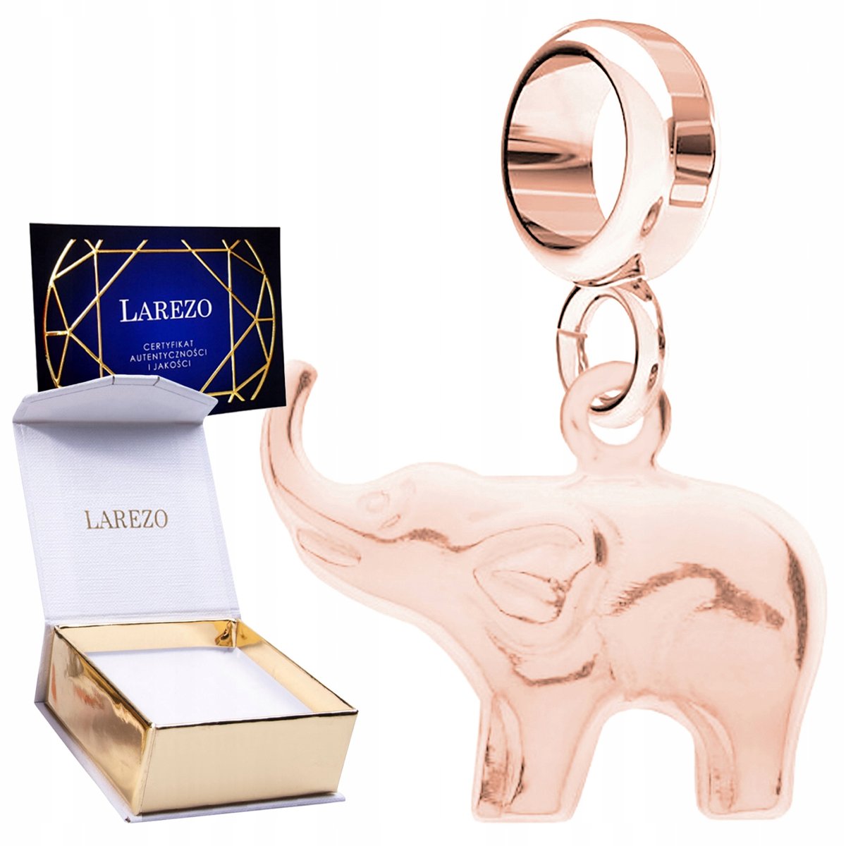 Charms różowy wiszący Słoń srebro 925 - Inna marka | Moda Sklep EMPIK.COM