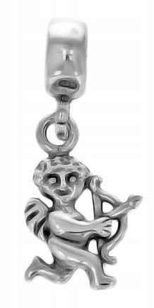 Charms Srebrny Anioł Aniołek Kupidyn Amor Amorek Walentynki SREBRO 925 ...