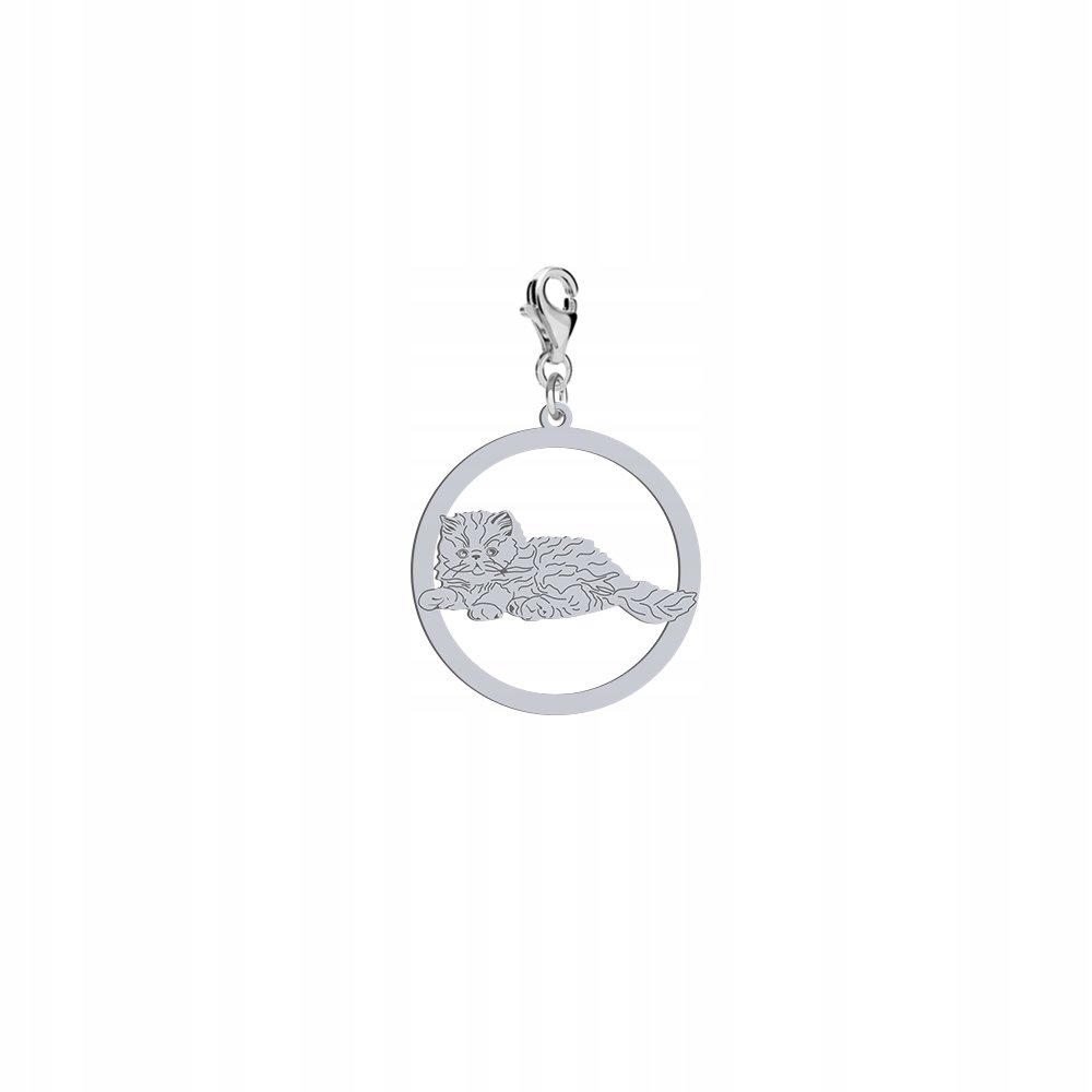 Charms Srebrny Kot Perski 925 Biżuteria Prezent Kobieta DEDYKACJA ...