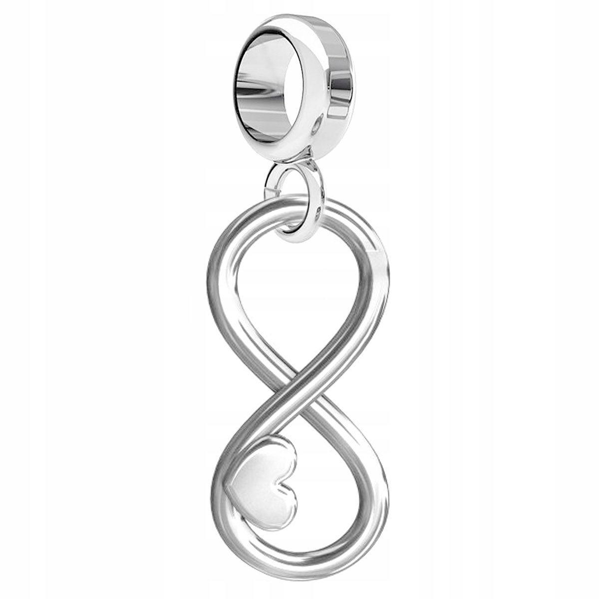Charms Srebrny z Nieskończonością Symbol Nieskończoność Serce SREBRO ...