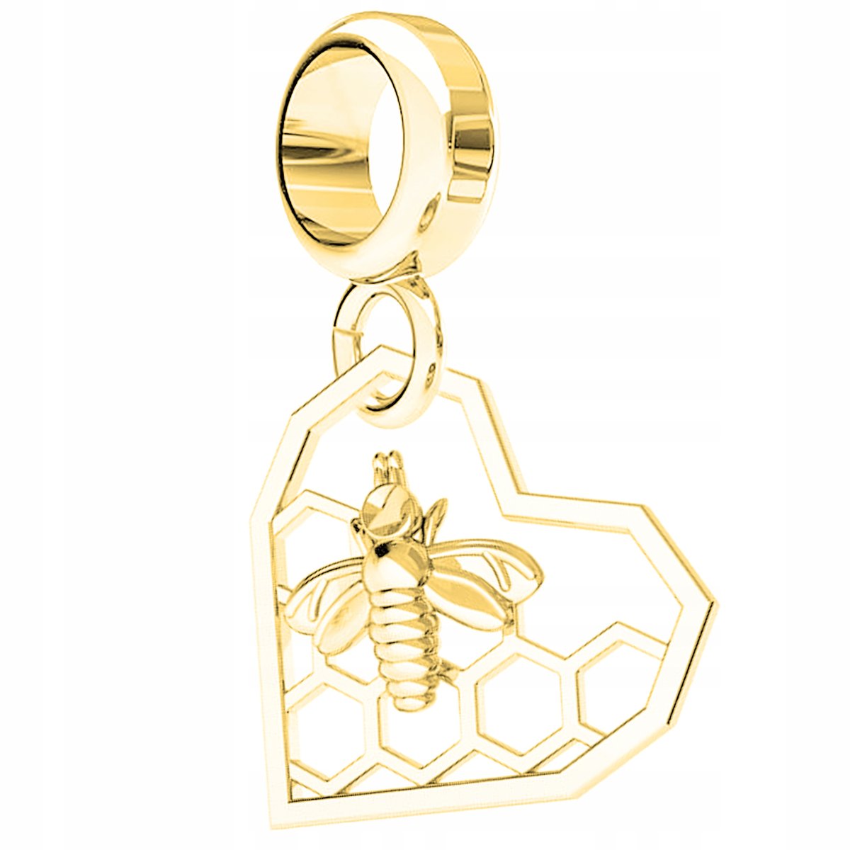 Charms złoty wiszący Serce pszczoła S925 - LAREZO | Moda Sklep EMPIK.COM Charms złoty wiszący Serce pszczoła S925 - LAREZO | Moda Sklep EMPIK.COM