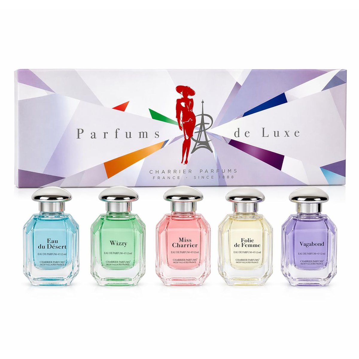 Charrier Parfums Luxus-Eau de Parfum miniaturowe perfumy, wielokolorowe ...