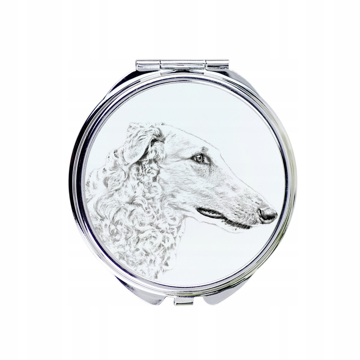 Chart rosyjski borzoj, Borzoi, Barzoi - lusterko kieszonkowe z psem ...