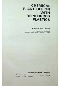 Chemical Plant Design With Reinforced Plastics - | Książka w Empik