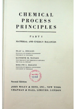 Chemical Process Principles - Opracowanie zbiorowe | Książka w Empik