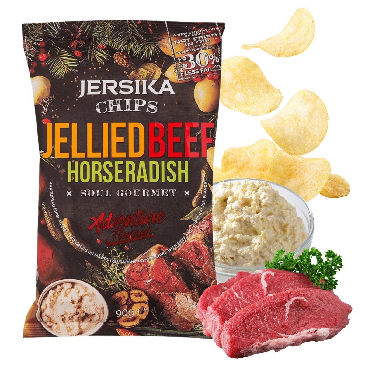Chipsy Jersika Wołowina Z Chrzanem Super Intensywnie Chrupiące Chipsy ...