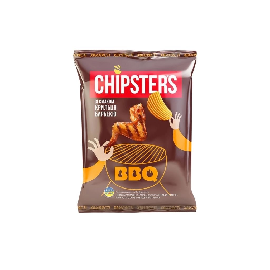 Chipsy ziemniaczane karbowane o smaku Skrzydełka BBQ "TM Chipster’s ...
