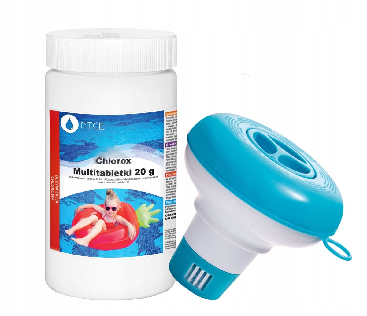Chlor 1kg Tab 20g Dozownik do Chloru Pływak Intex 29040 Dyspenser do ...