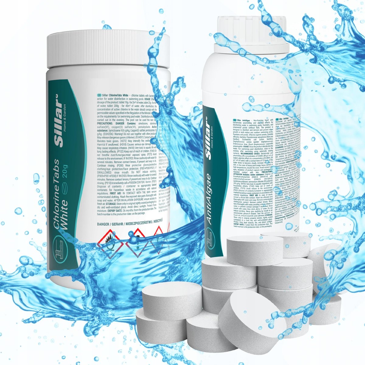 Chlor Do Basenu Chlor Szok Basenowy 1Kg + Tabletki Multi 10W1 20G 1Kg ...