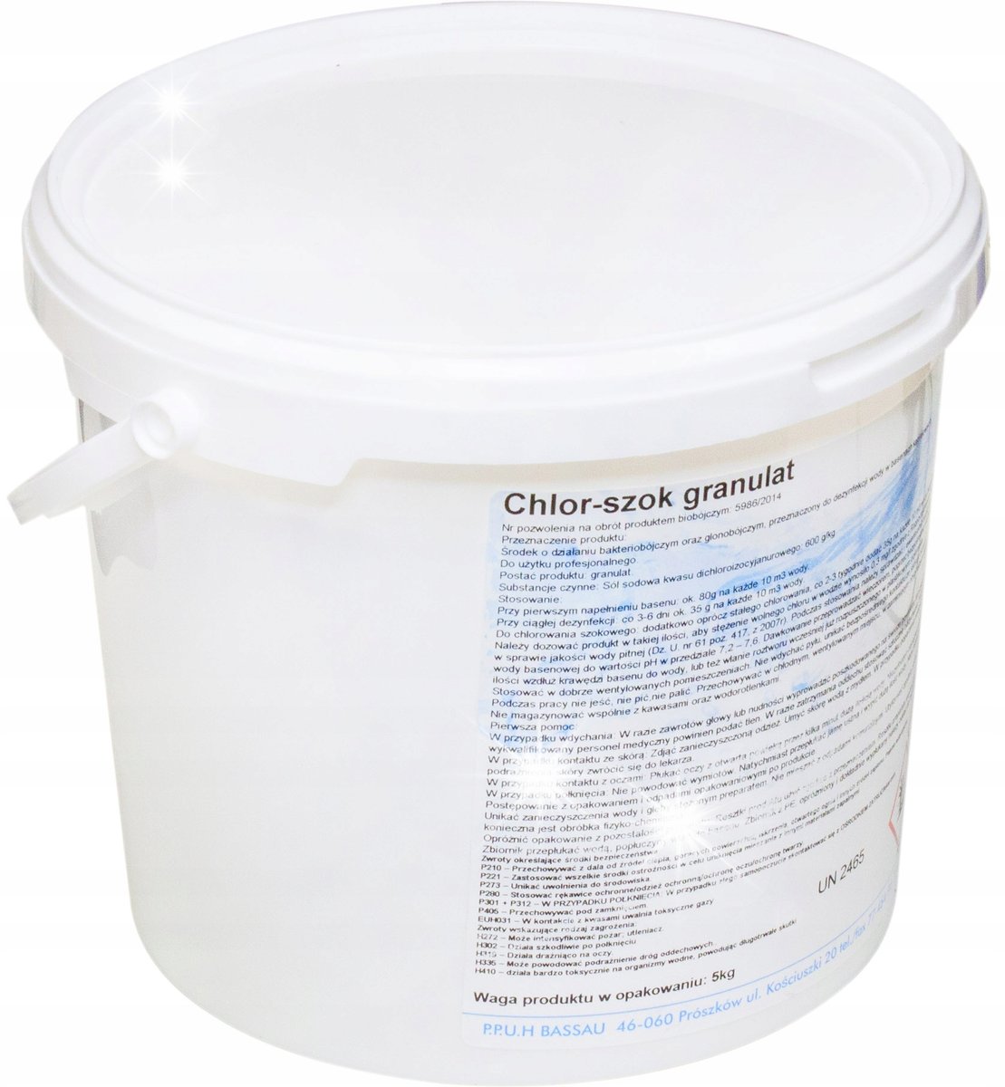CHLOR-SZOK Granulat Szybkie Chlorowanie Szokowe Basenu Chemia Basenowa 5 kg - Inna marka | Sklep ...