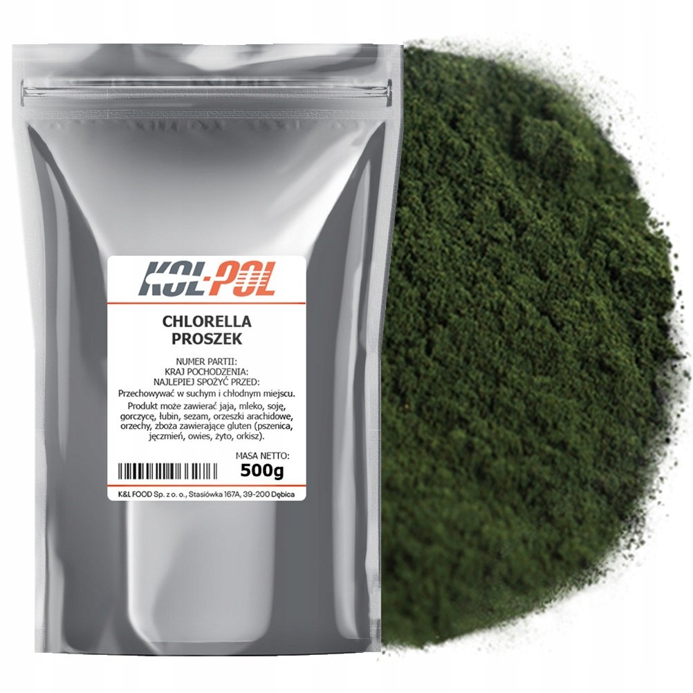 CHLORELLA PROSZEK 500g Algi morskie w proszku naturalna jakość Kol-Pol ...