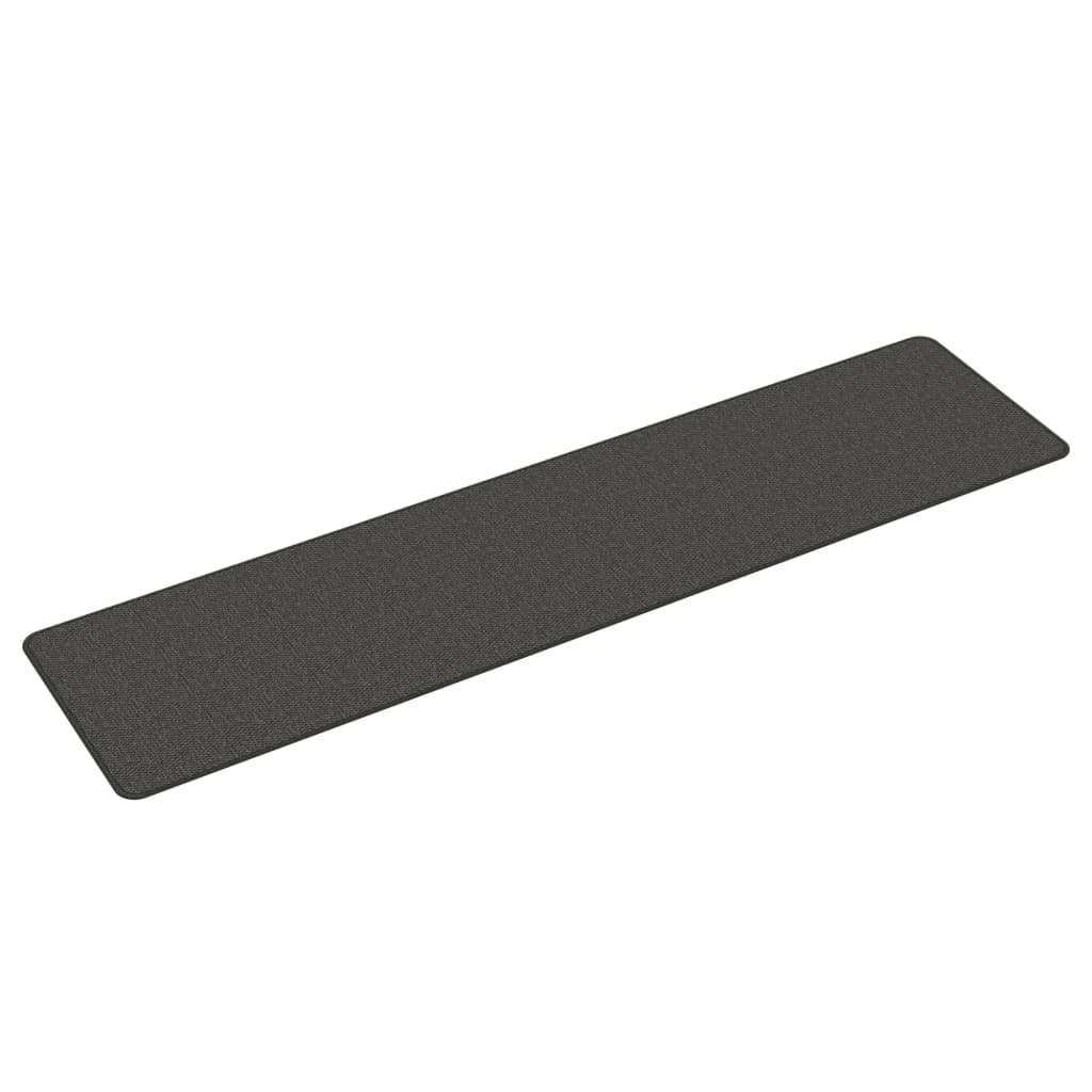 Chodnik polipropylenowy imitujący sizal, antracytowy, 50 x 200 cm, 5 mm ...