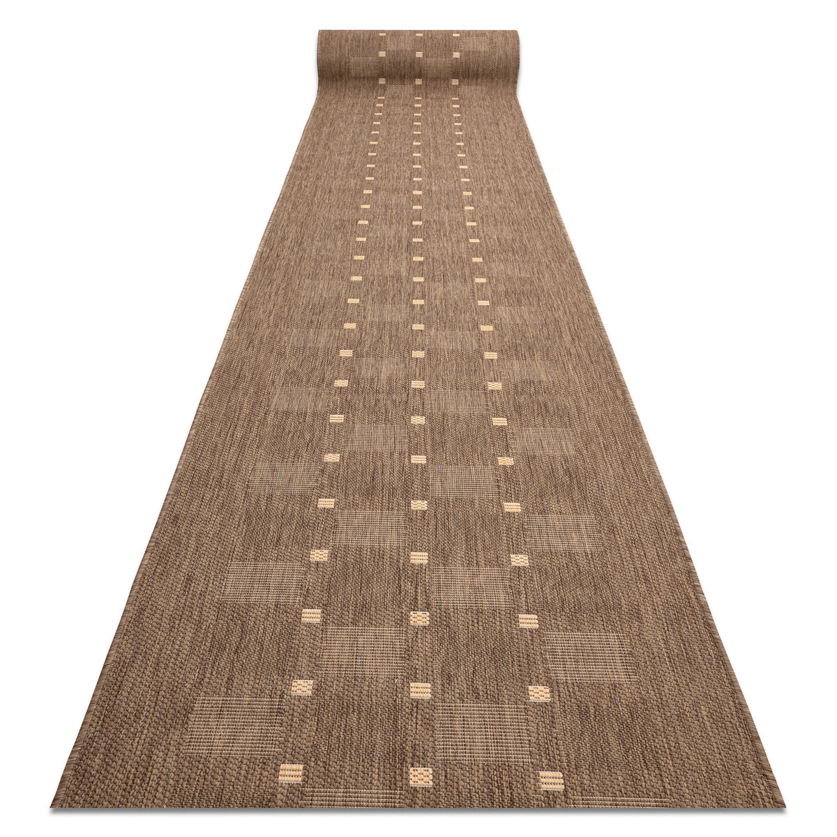 Chodnik SIZAL FLOORLUX wzór 20079 coffee / mais 70 cm, 70x350 cm - Dywany Łuszczów | Sklep EMPIK.COM