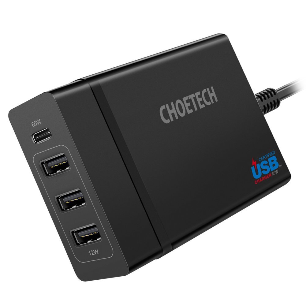 Choetech Ładowarka Sieciowa 3X Usb / 1X Usb Typ C 60W Power Delivery ...