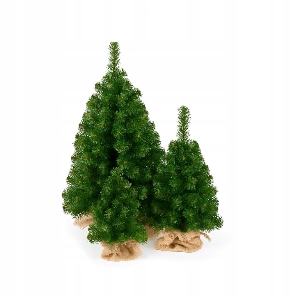 CHOINKA SZTUCZNA MAŁA NA STOJAKU PLASTIKOWYM W JUCIE 80CM - LIMPOL ...