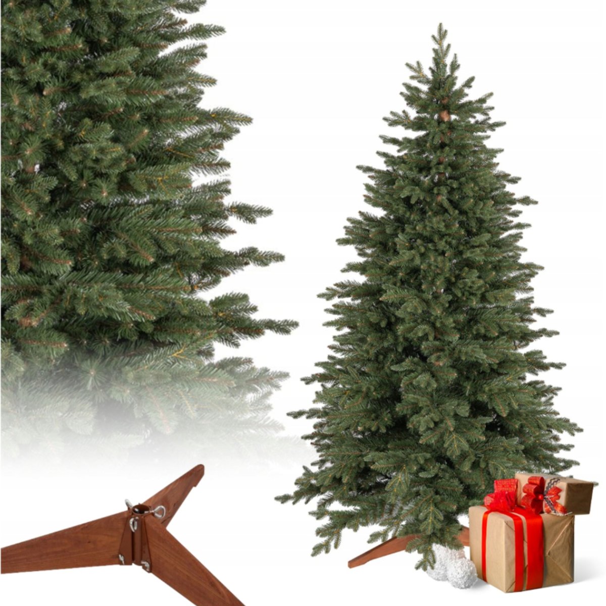 CHOINKA SZTUCZNA ŚWIĄTECZNA 180cm ŚWIERK ASTI GĘSTA JAK ŻYWA PREMIUM ...