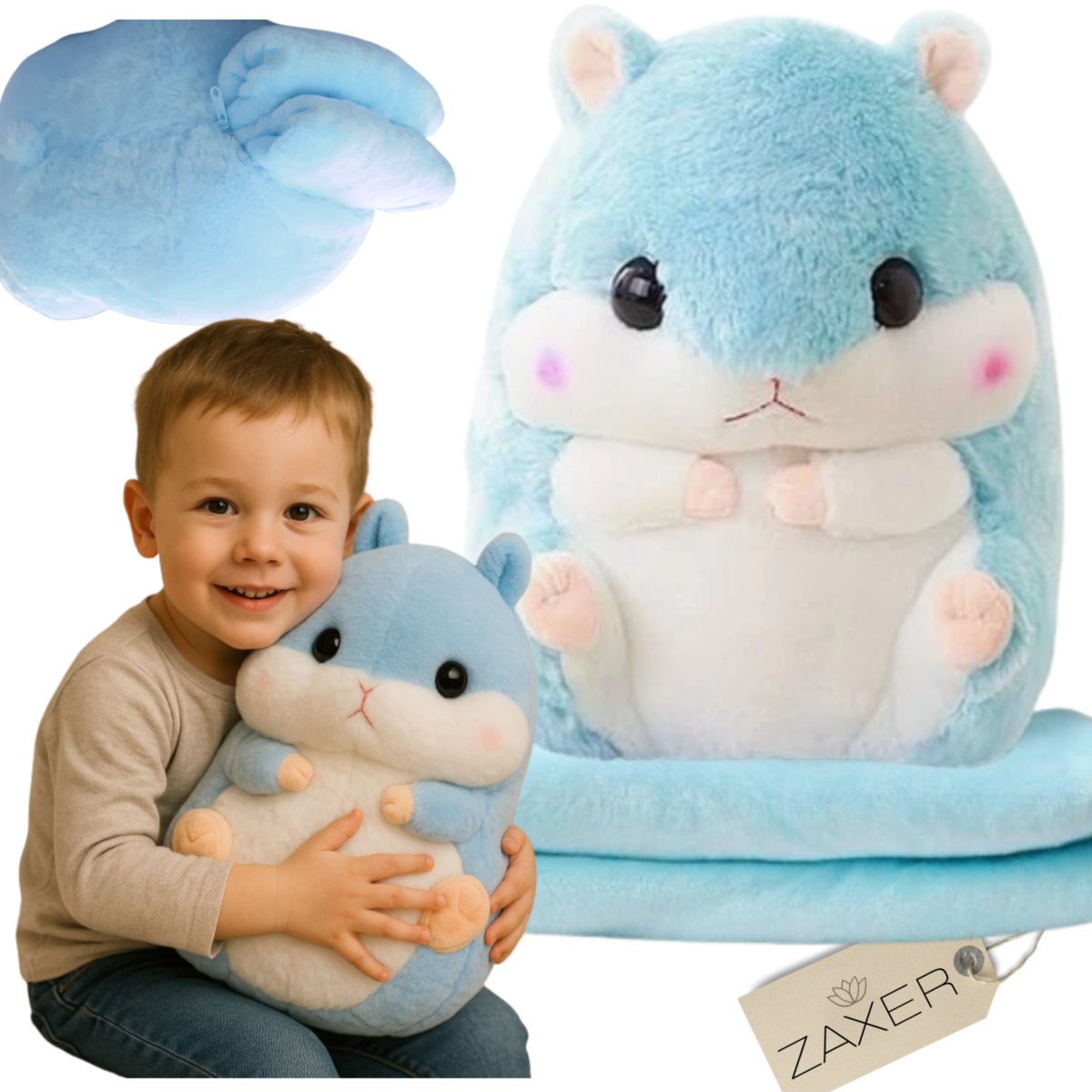 CHOMIK PLUSZOWY Z KOCEM PRZYTULANKA PLUSZAK MIŚ PODUSZKA Z KOCEM ...