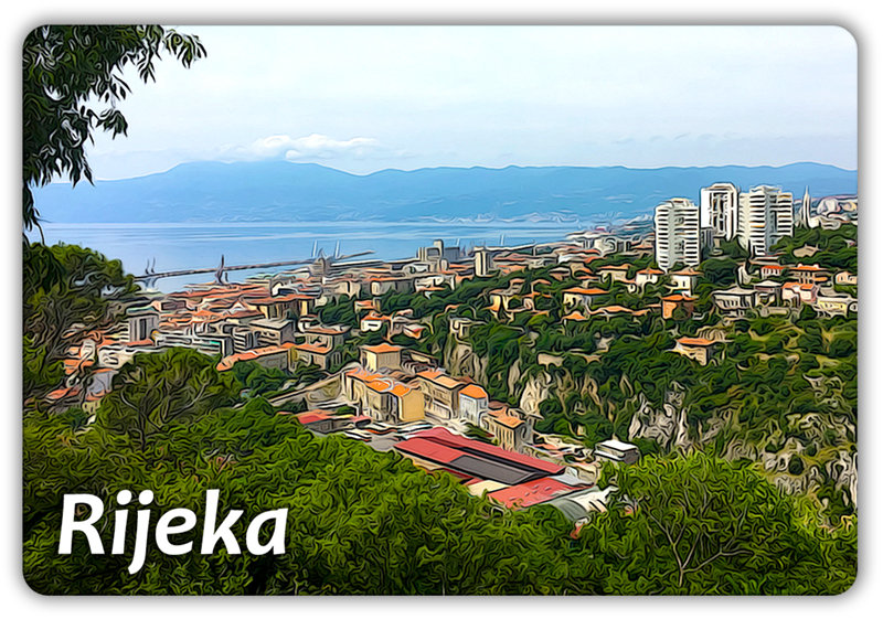 CHORWACJA - Rijeka - Panorama - Magnes na lodówkę - Subliproject ...