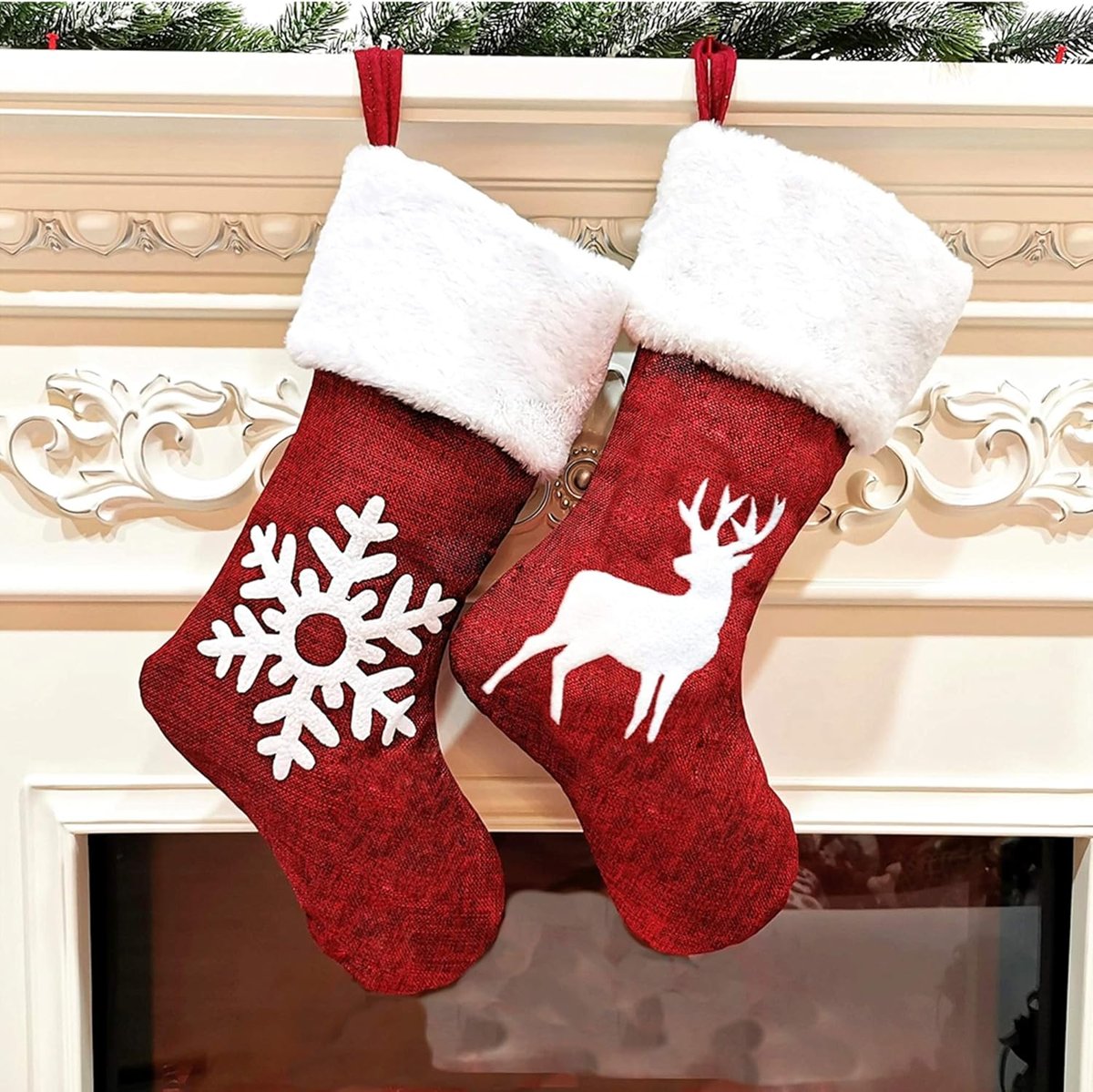 Christmas Stockings,2 Pack 18 inch,Candy Stockings,for Xmas Tree and ...