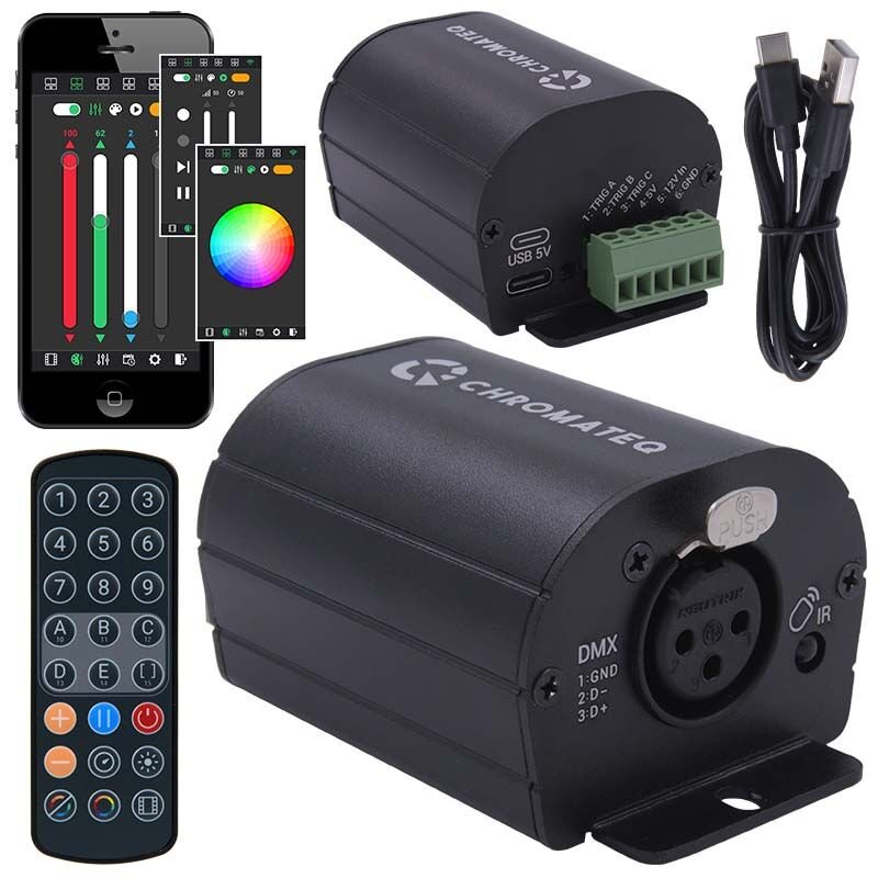 CHROMATEQ CLUB 512 sterownik DMX interfejs + pilot - Inny producent | Muzyka Sklep EMPIK.COM