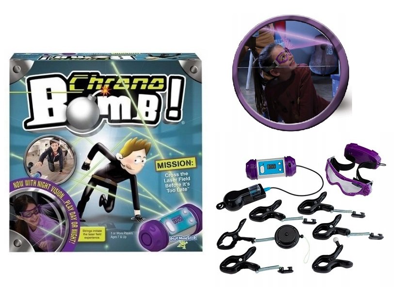 Chrono Bomb Night Vision Wyścig z Czasem Gra Rodzinna z Laserami Gogle ...