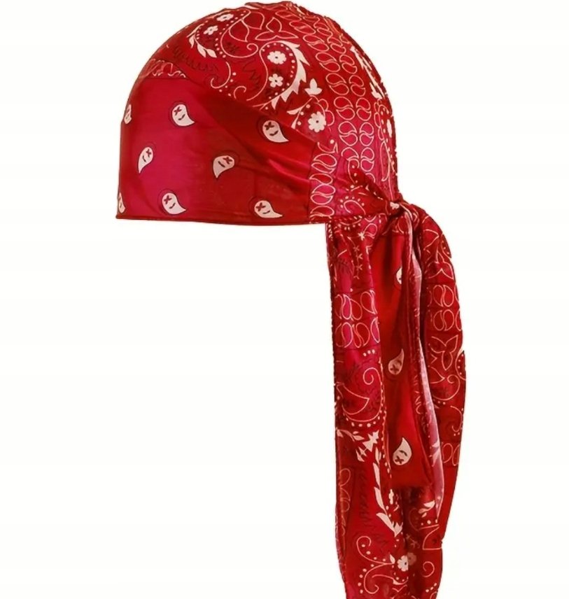 Chusta na głowę Durag Bandana Czerwona Bloods Prezent Streetwear - Inna ...
