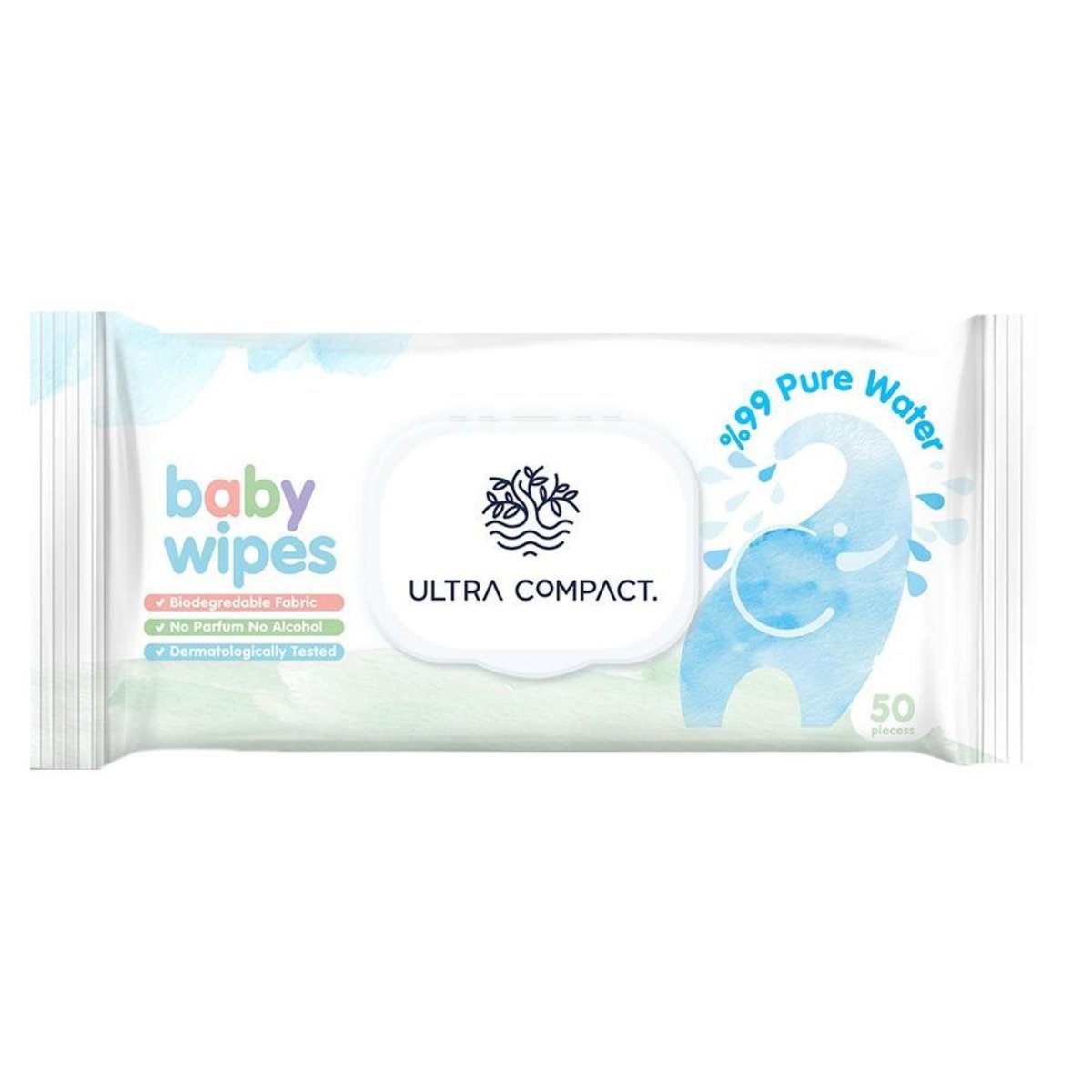 Chusteczki Nawilżane ULTRA COMPACT 50 szt 99% Pure Water Dla Dzieci ...
