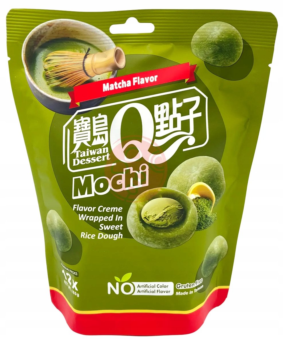 Ciastka Ciasteczka Mochi Matcha 180g Taiwan Dessert o smaku herbaty ...