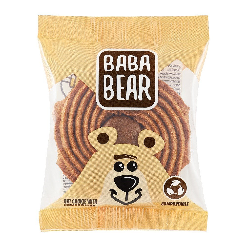 CIASTKO OWSIANE Z NADZIENIEM BANANOWYM 50 g - BABA BEAR - Inna marka | Sklep EMPIK.COM