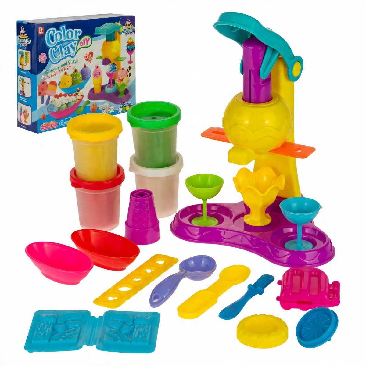 Ciastolina z foremkami zestaw Masa plastyczna kreatywna dla dzieci ...