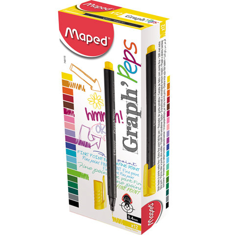Cienkopis Graph’Peps, żółty - Maped | Sklep EMPIK.COM