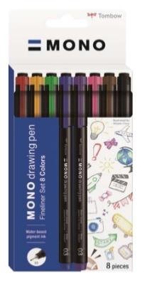 Cienkopisy Mono Drawing zestaw 8 kolorów - Inna marka | Sklep EMPIK.COM