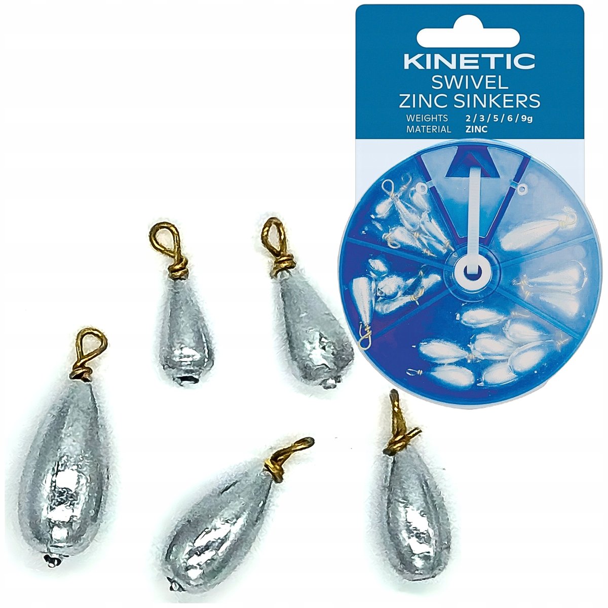 Ciężarki KINETIC Łezka Oliwka 2-9g Zestaw 25szt Wędkarskie Karpiowe ...