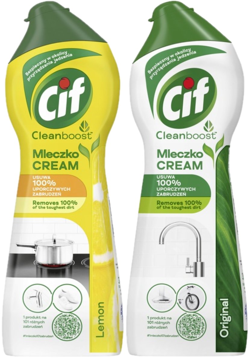 Cif Cream mleczko z Mikrokryształkami dwa rodzaje 2x300g - Unilever ...