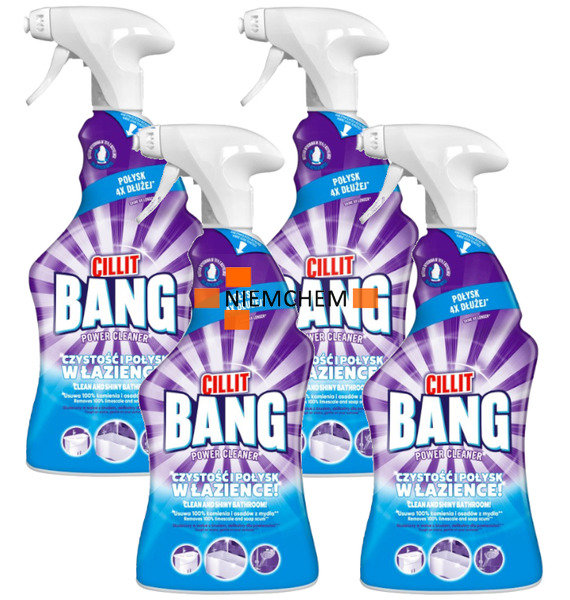 Cillit Bang Czystość i Połysk w Łazience Spray 4 x 750ml - Cillit ...