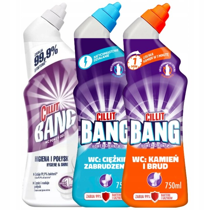 Cillit Bang Żel do Toalety Mix Zestaw 3x750ml - Reckitt Benckiser ...